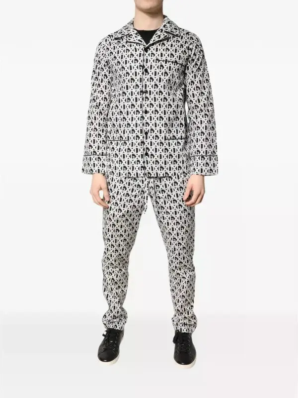 Dolce & Gabbana Monogram-print Pajamas - Black