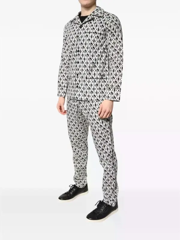Dolce & Gabbana Monogram-print Pajamas - Black