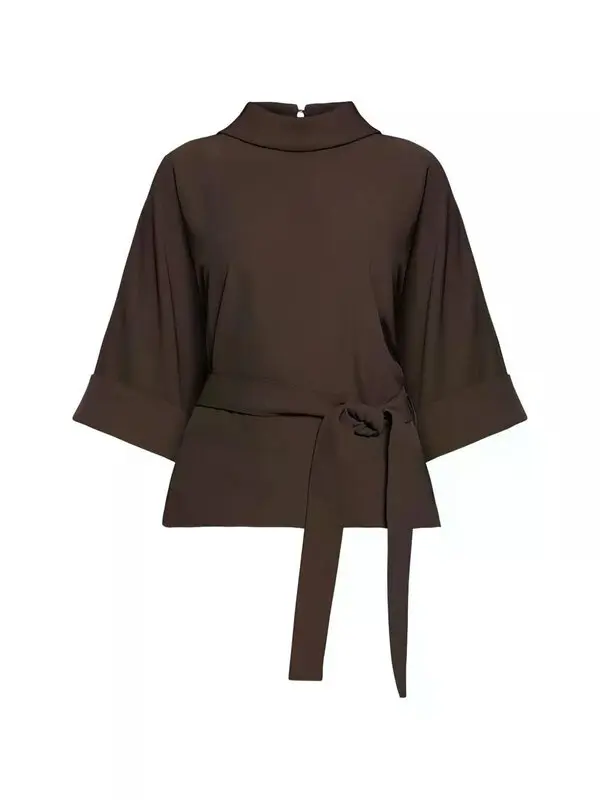 VERA MONT Belted Short-sleeved Blouse