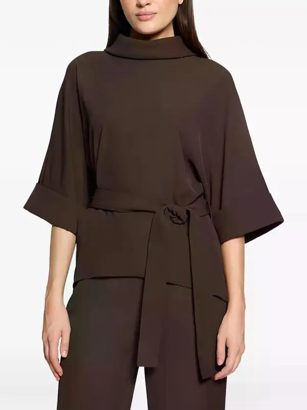 VERA MONT Belted Short-sleeved Blouse