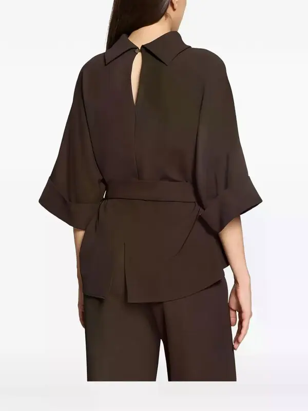 VERA MONT Belted Short-sleeved Blouse