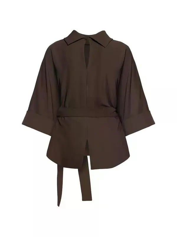 VERA MONT Belted Short-sleeved Blouse