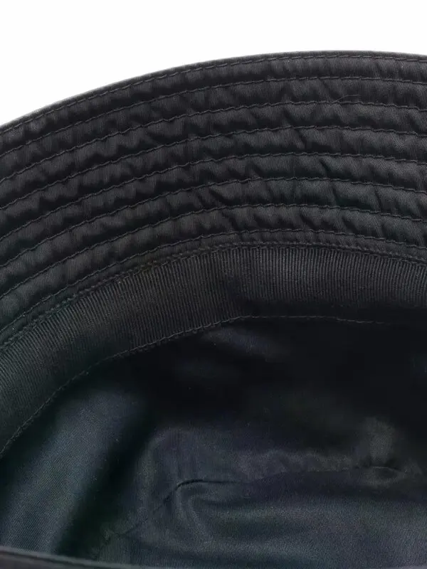 Prada 2010s Re-nylon Logo Plate Bucket Hat