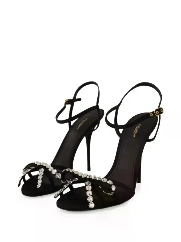 Dolce & Gabbana Crystal-embellished Bow Sandals