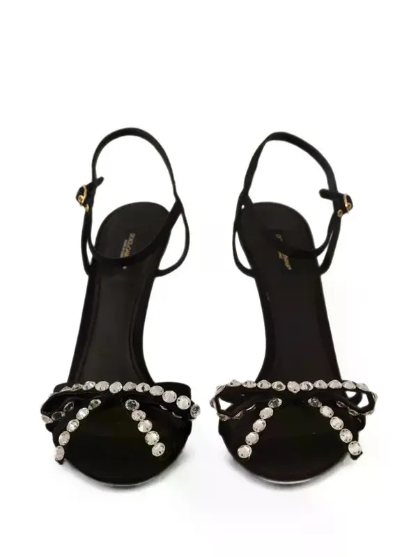 Dolce & Gabbana Crystal-embellished Bow Sandals