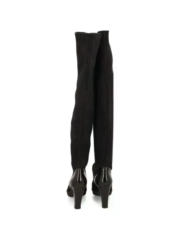Hogan Ribbed-knit Over-the-knee Boots