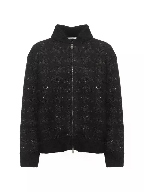 PANICALE Sequin-embellished Houndstooth Jacket