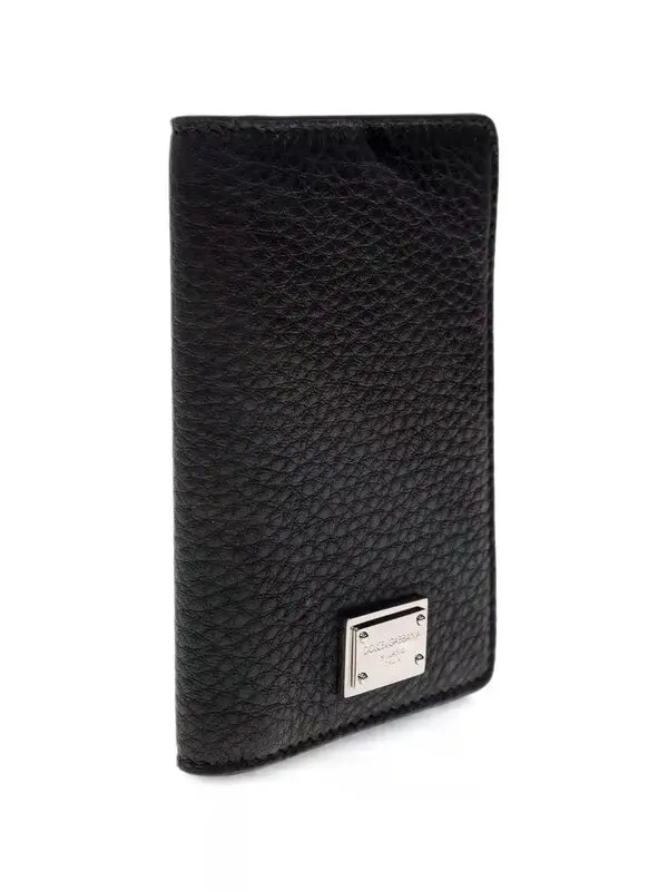 Dolce & Gabbana Logo-plaque Pebbled Leather Cardholder