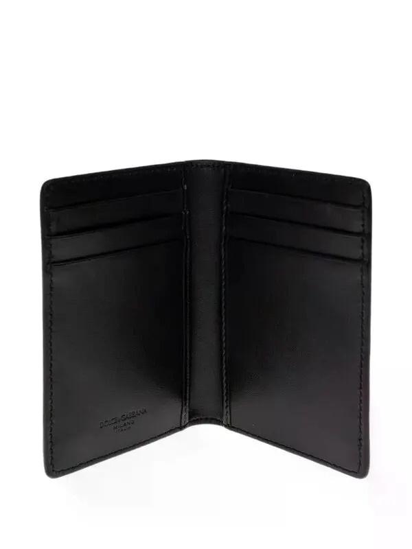 Dolce & Gabbana Logo-plaque Pebbled Leather Cardholder