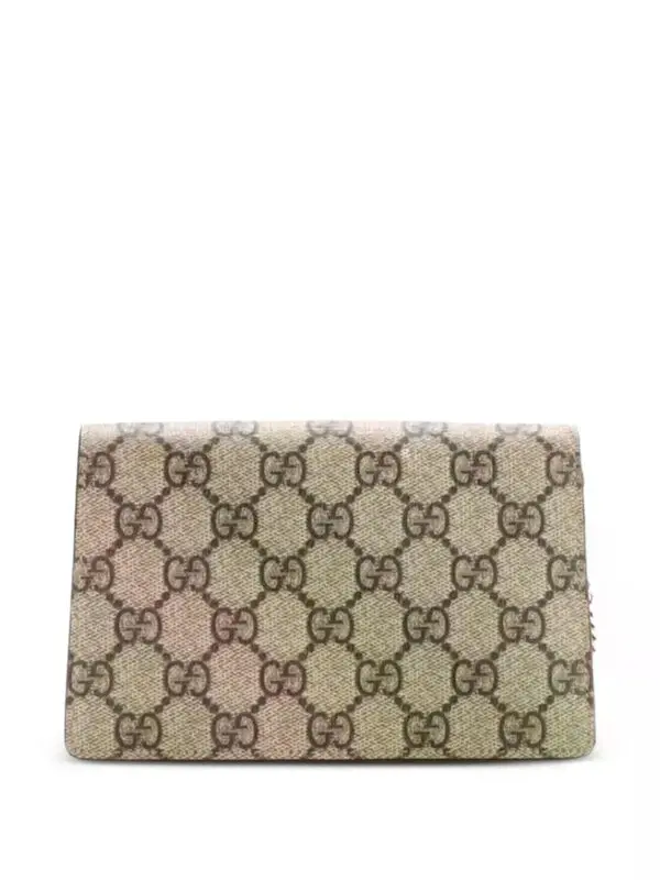 Gucci Dionysus Bag Gg Coated Canvas Super Mini Crossbody Bag - Brown