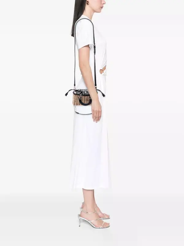 Dior 2023 Micro Wicker Oblique Lady D Joy Satchel