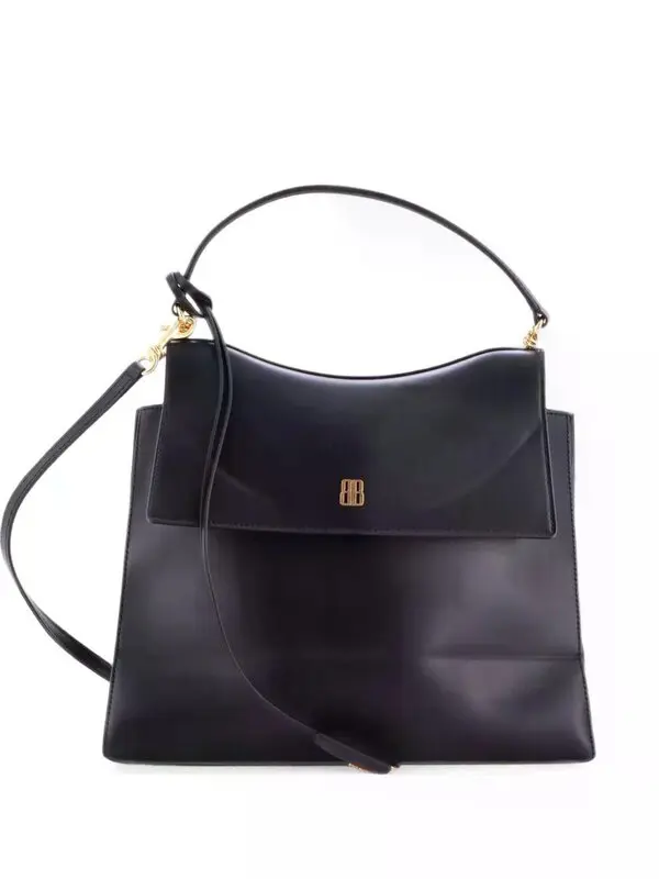 Balenciaga Nano Top Handle Bag Leather Medium Shoulder Bag - Black