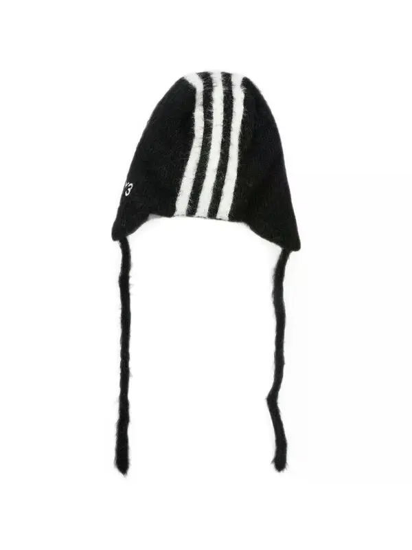 Y3 Stripe-detail Trapper Hat