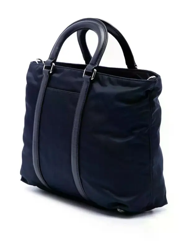 Prada 2013-2026 Vitello Trimmed Tessuto Satchel