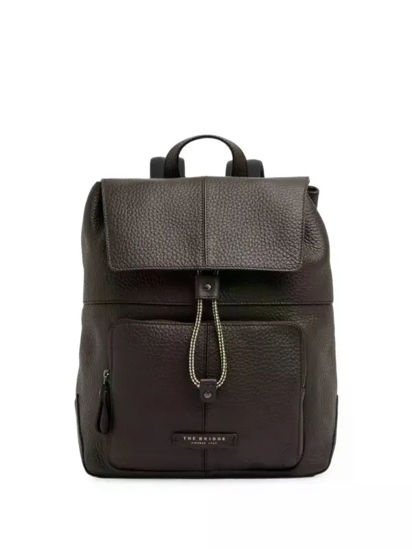 THE BRIDGE Grained Leather Backpack