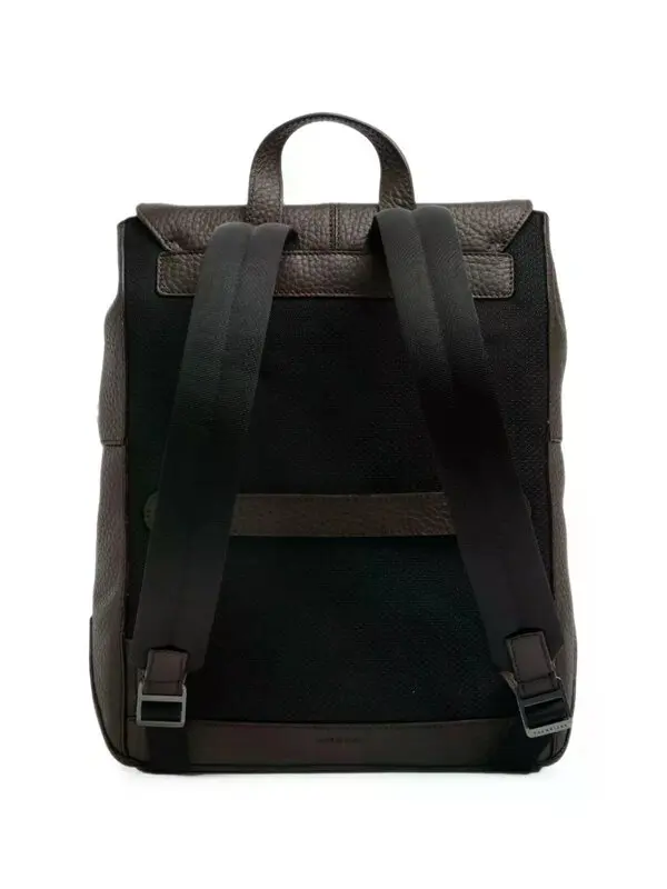 THE BRIDGE Grained Leather Backpack