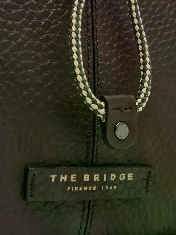 THE BRIDGE Grained Leather Backpack