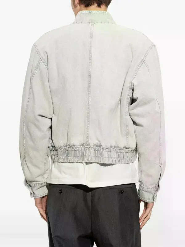 JIL SANDER Insulated Denim Jacket With Stand Collar