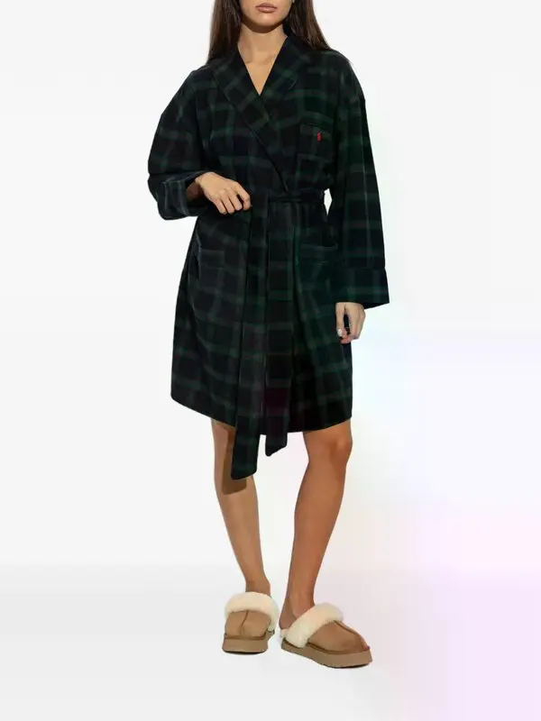 Polo Ralph Lauren Plaid-print Cotton Robe