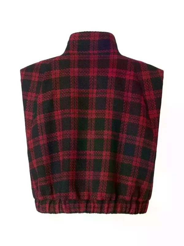Pinko Tweed Vest With Check Pattern