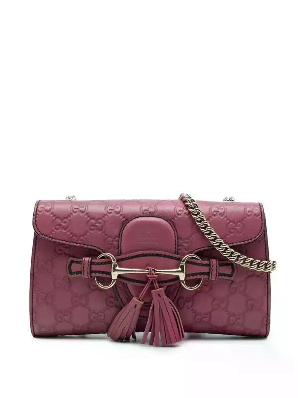 Gucci 2016-2026 Small Guccissima Emily Crossbody Bag - Pink