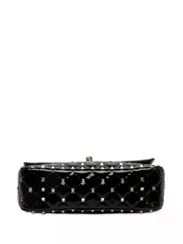 Valentino Garavani 2000-2017 Medium Patent Rockstud Spike Satchel