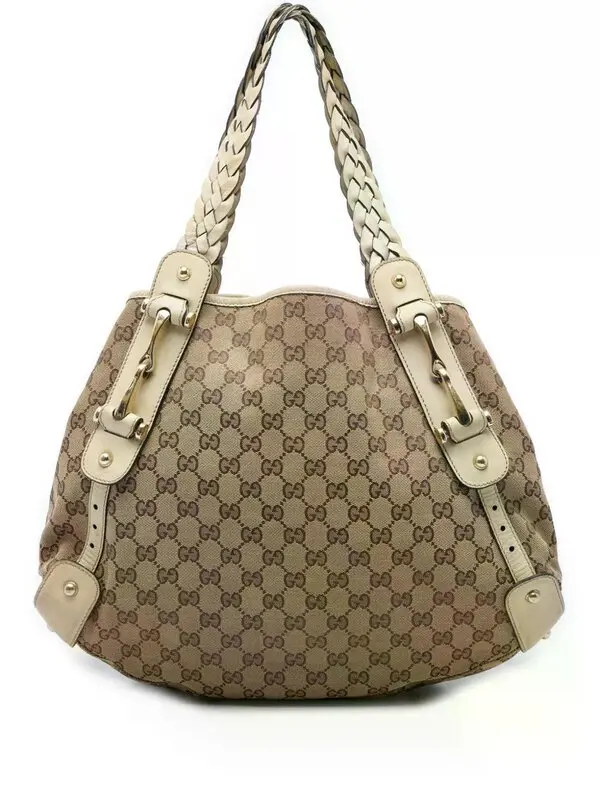 Gucci 2016-2026 Gg Canvas Horsebit Pelham Shoulder Bag - Neutrals