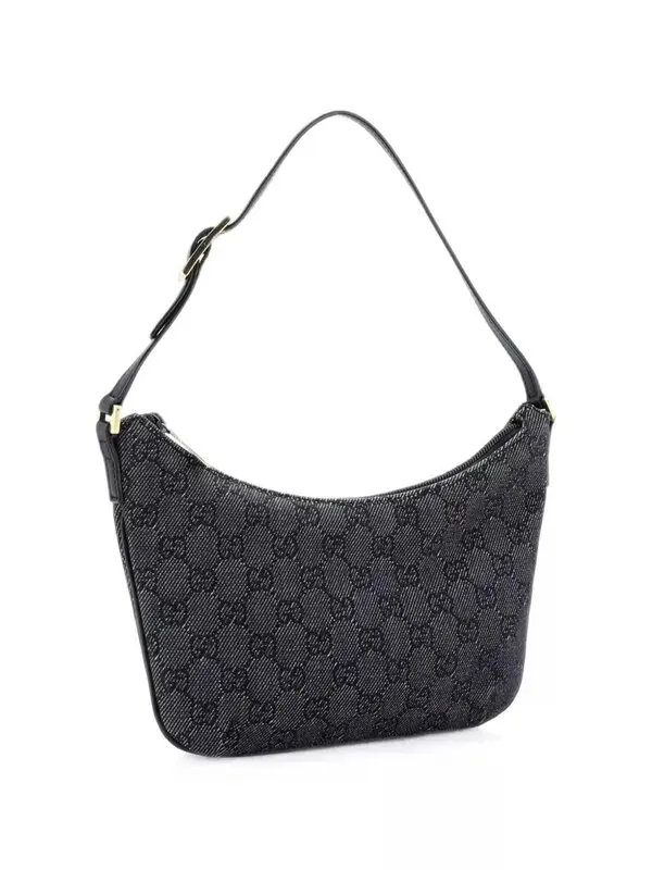 Gucci Vintage Pochette Shoulder Bag Gg Canvas Small Hobo Bag