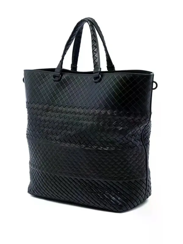 Bottega Veneta 2012-2026 Nappa Intrecciato Imperatore Convertible Tote Satchel - Black