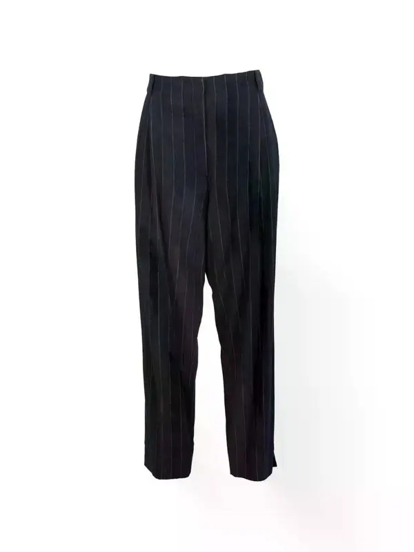 Giorgio Armani Pinstripe-pattern Pleated Straight-leg Trousers