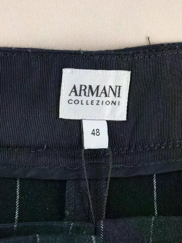 Giorgio Armani Pinstripe-pattern Pleated Straight-leg Trousers