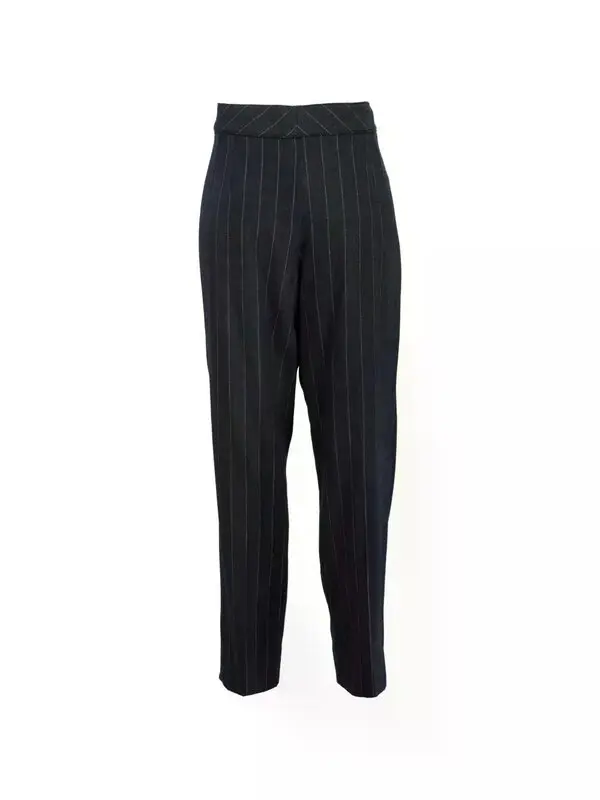 Giorgio Armani Pinstripe-pattern Pleated Straight-leg Trousers