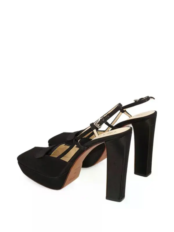 Prada Slingback Platform Leather Sandals