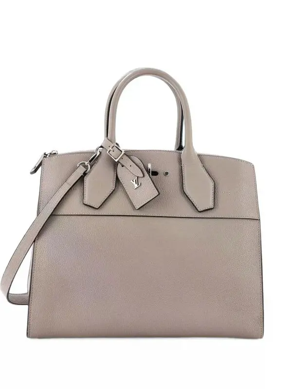 LOUIS VUITTON City Steamer Handbag Leather Mm Tote Bag