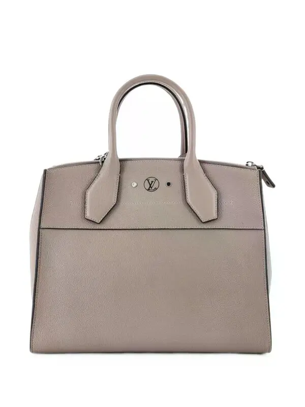 LOUIS VUITTON City Steamer Handbag Leather Mm Tote Bag