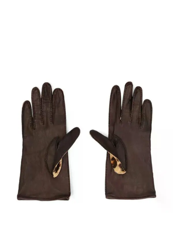 Prada Leopard-print Calf-fur Gloves