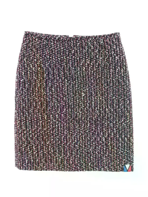 LOUIS VUITTON 2010s Tweed Monogram Skirt - Blue