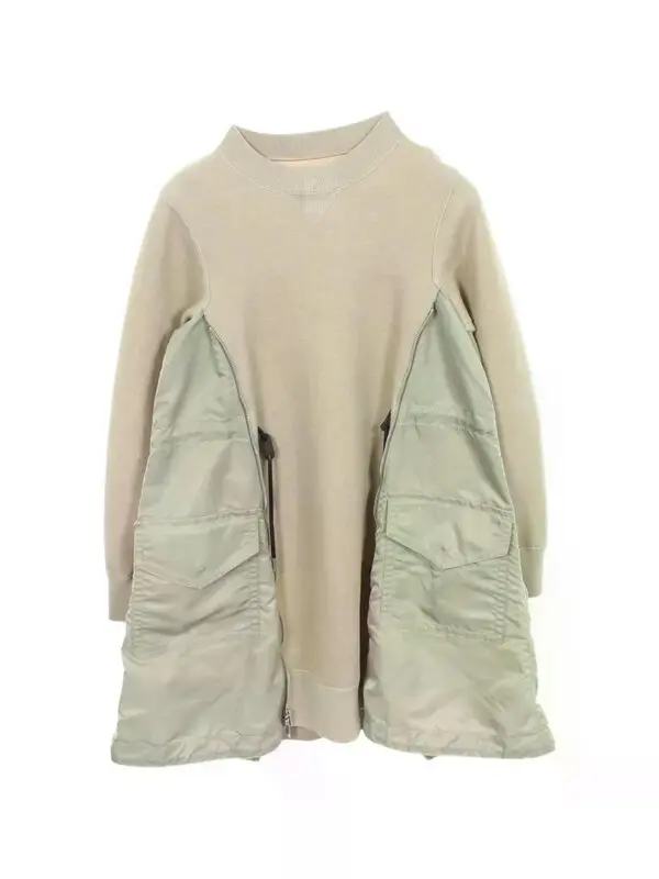 Sacai 2010s Pannelled Mini Dress - Neutrals