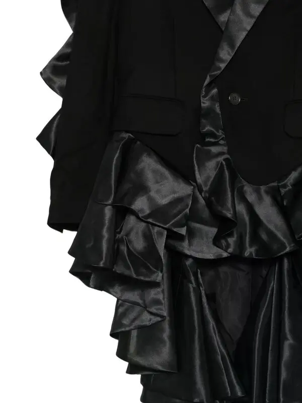 Noir Kei Ninomiya Ruffled Satin-trim Jacket