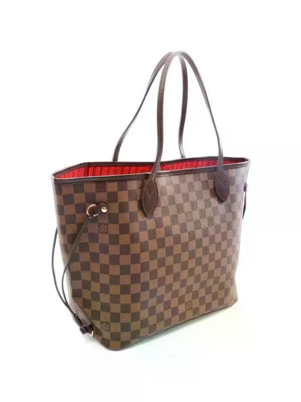 LOUIS VUITTON 2012 Mm Damier Ebene Neverfull Tote Bag - Brown