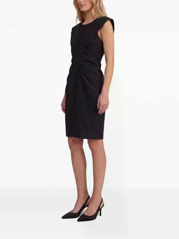Balenciaga Silk Gathered Sleeveless Midi Dress