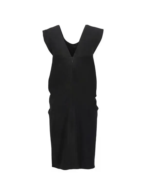 Balenciaga Silk Gathered Sleeveless Midi Dress