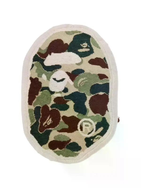 A BATHING APE Abc Camo Ape Head Cushion - Neutrals