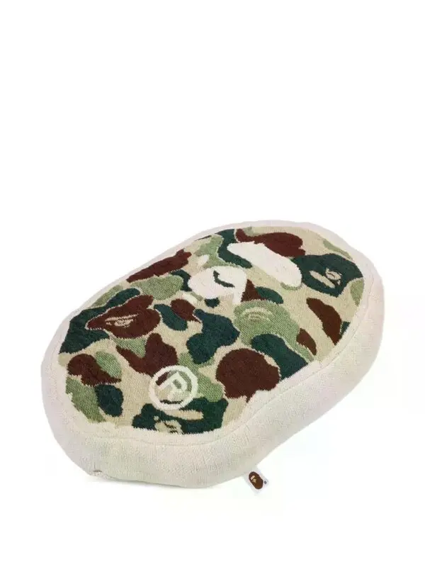 A BATHING APE Abc Camo Ape Head Cushion