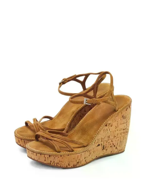 Prada Suede Wedge Sandals