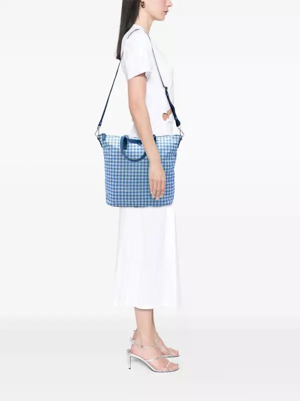Prada 2013-2026 Tessuto Stampato Satchel - Blue