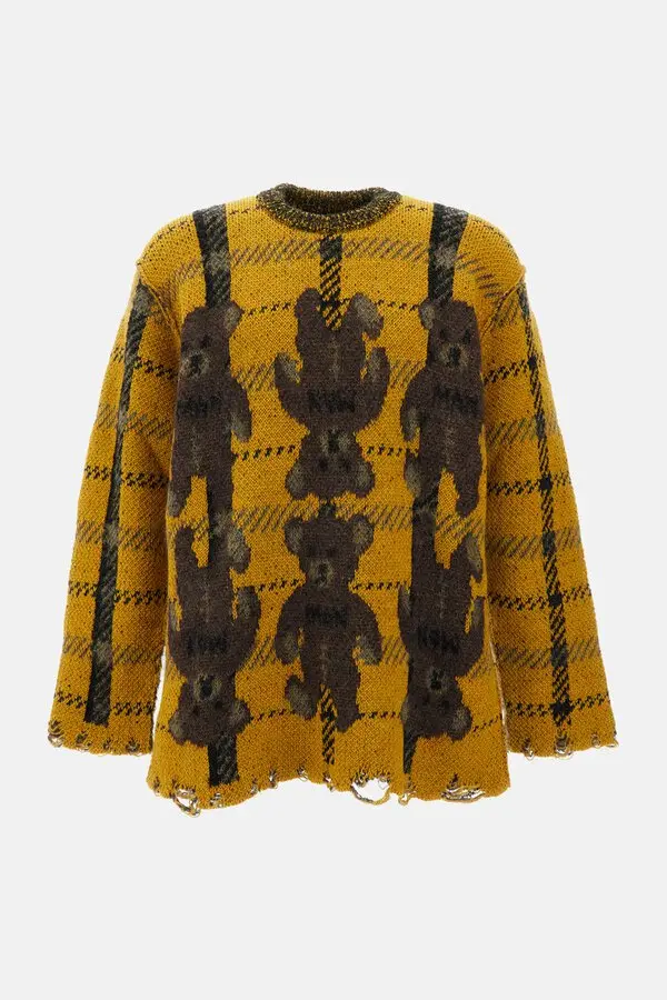 Junya Watanabe Teddy Jacquard Knit Sweater - Multicolor