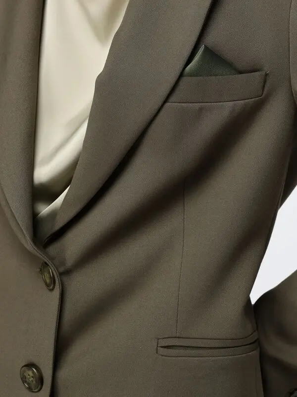 HANITA Single-breasted Recycled Polyester Blazer With Lapel Collar