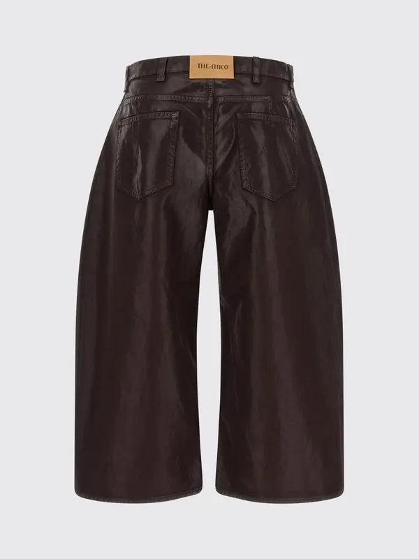 Attico Mid-rise Wide-leg Cropped Jeans In Cotton Denim