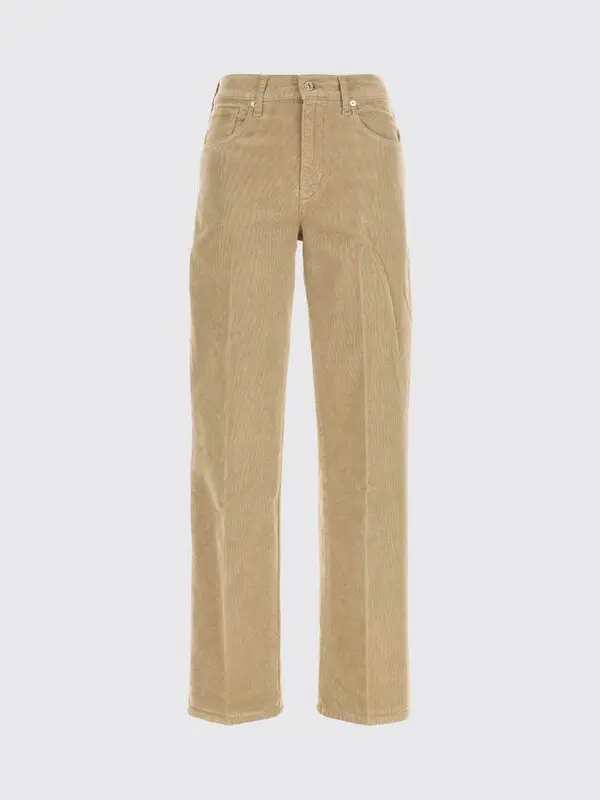 7 For All Mankind High-waisted Wide Leg Corduroy Trousers - Beige